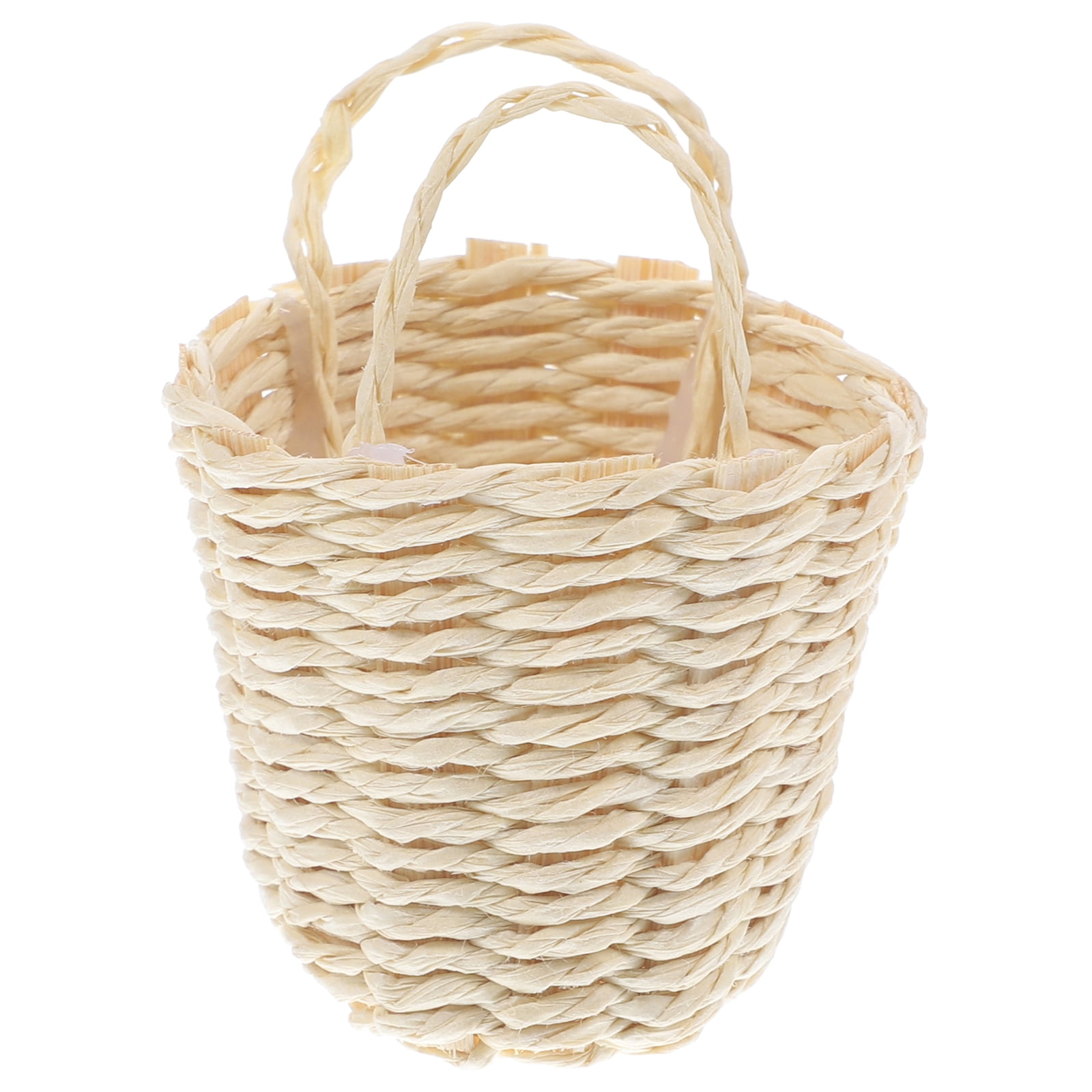 Rattan Flower Basket Miniature: 1: 12 Wicker Basket Wall Hanging Basket ...