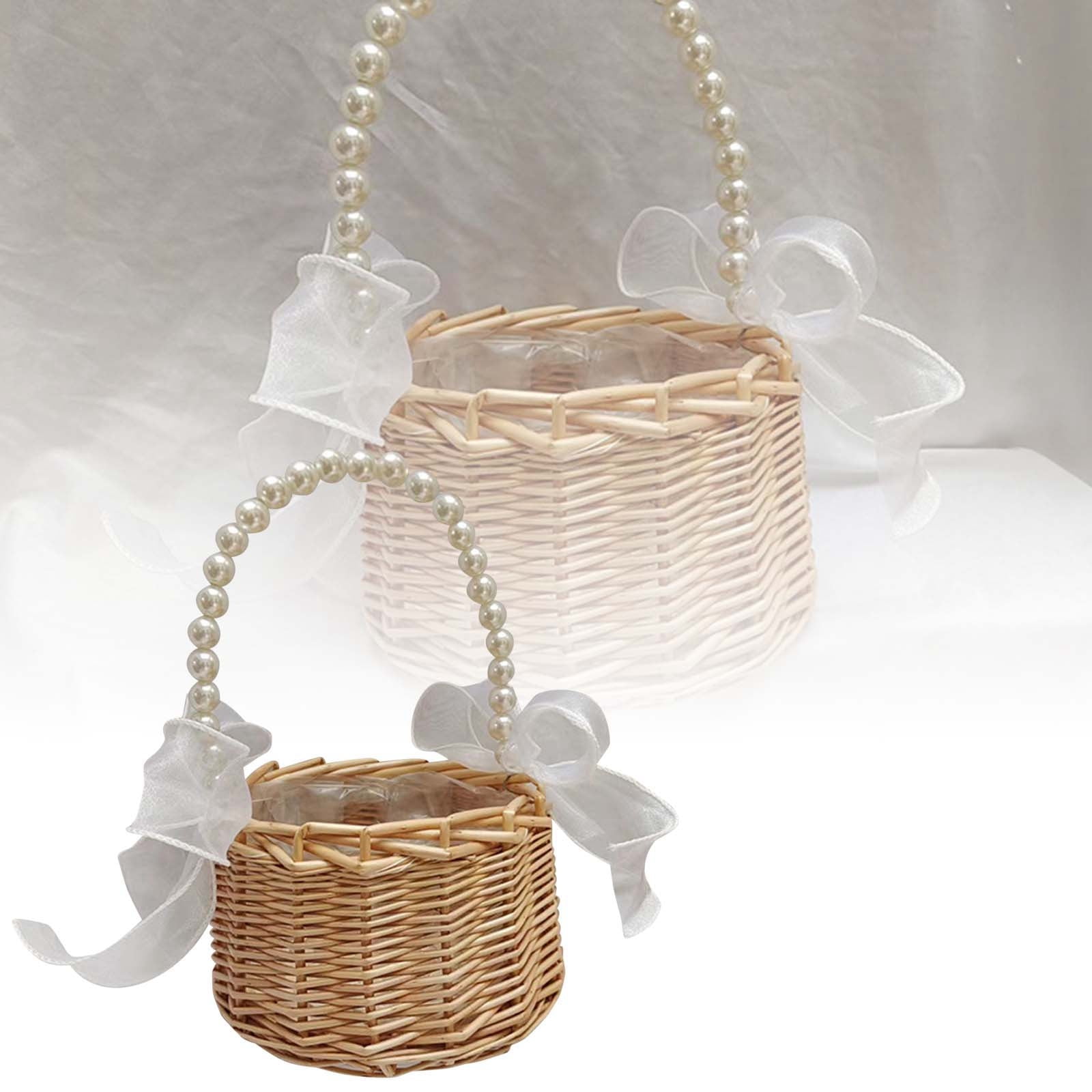 Rattan Garden Baskets With Handle, Wicker Picnic Basket Harvesting ...