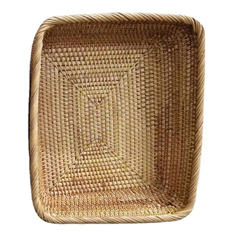 Rattan Hand-Woven Basket Desktop Sundries Basket Storage - Walmart.com