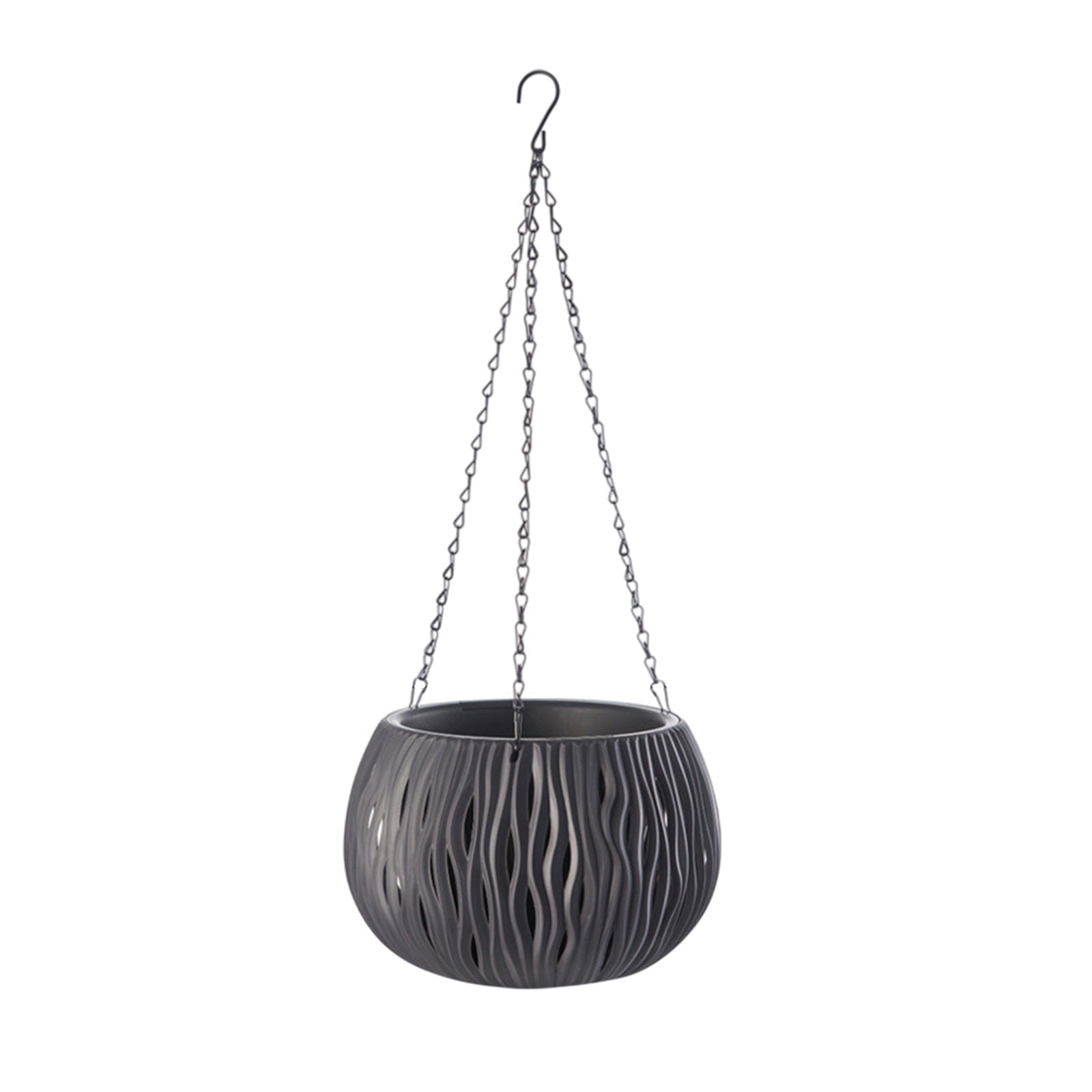 Rattan Hanging Basket Planter for Outdoor Gardening with Water Barrier ...