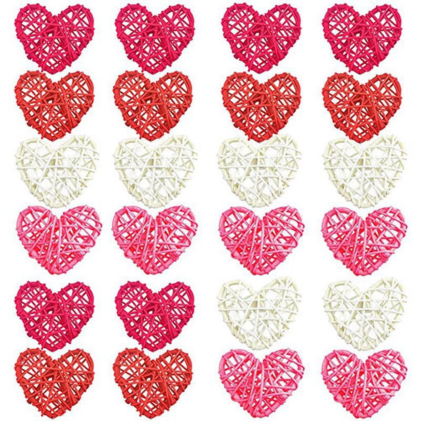 Rattan Heart 24 Pack 's Day Heart Rattan Ball Ornament 's Day ...