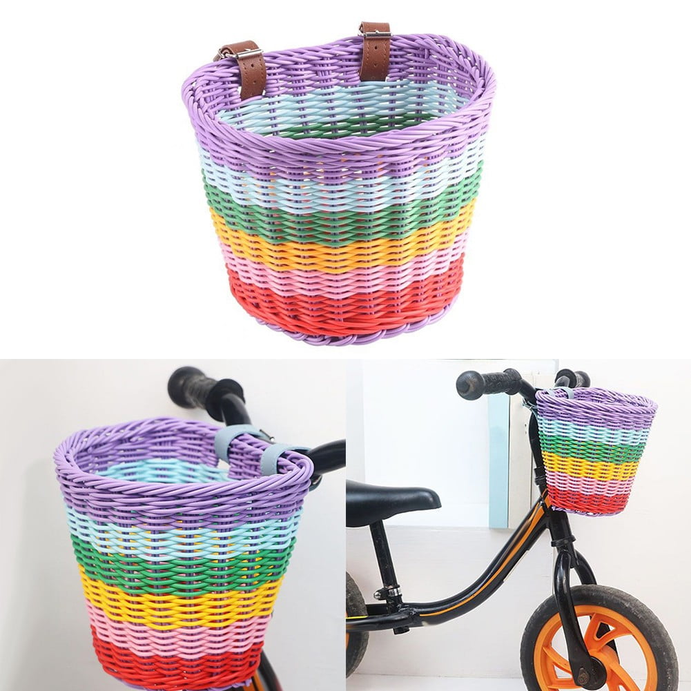 Rattan Kids Bike Basket Handlebar Basket Balance Bike Scooter Handlebar ...