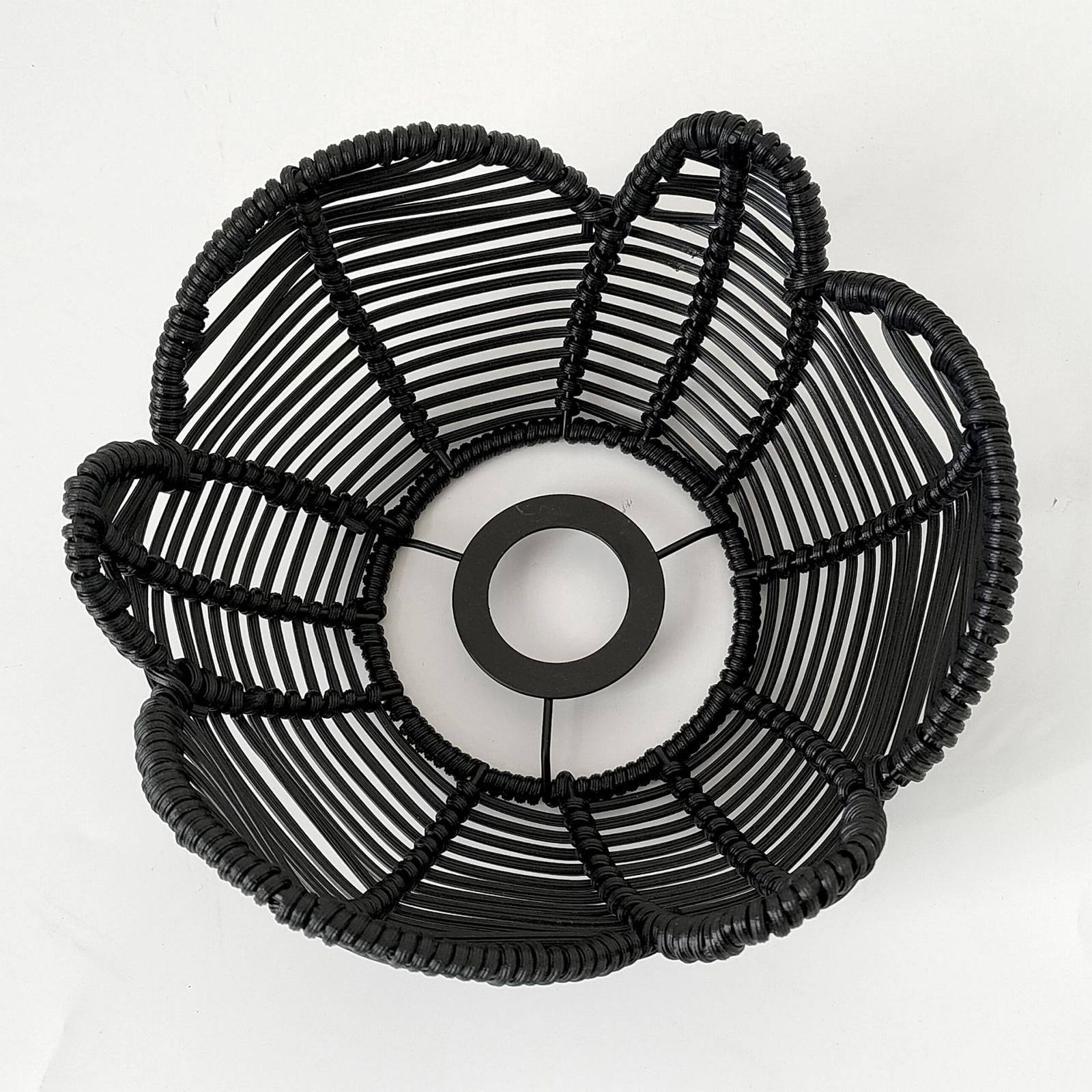 Rattan Lamp Shade Lotus Shape Chandelier Lamp Cover Rustic Ceiling ...