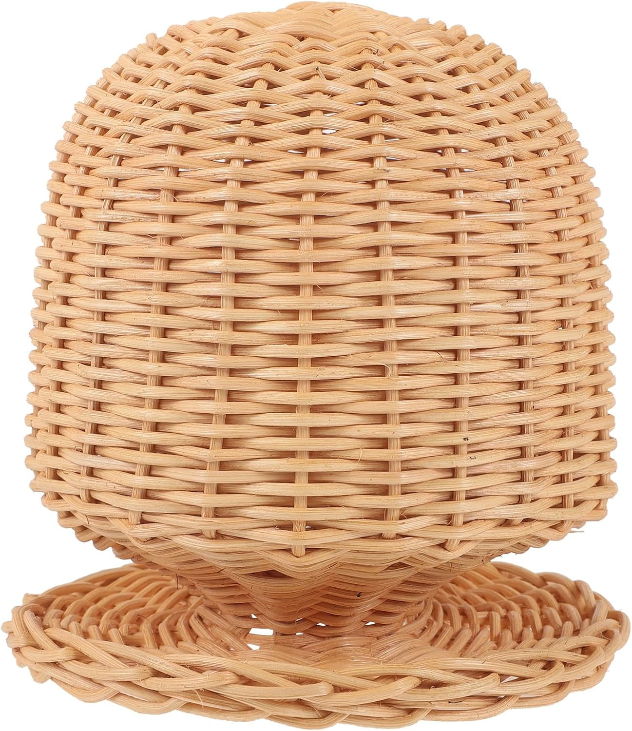 Rattan Mannequin Head Stand Mockup Hat Display Holder Cap Hair Wig ...