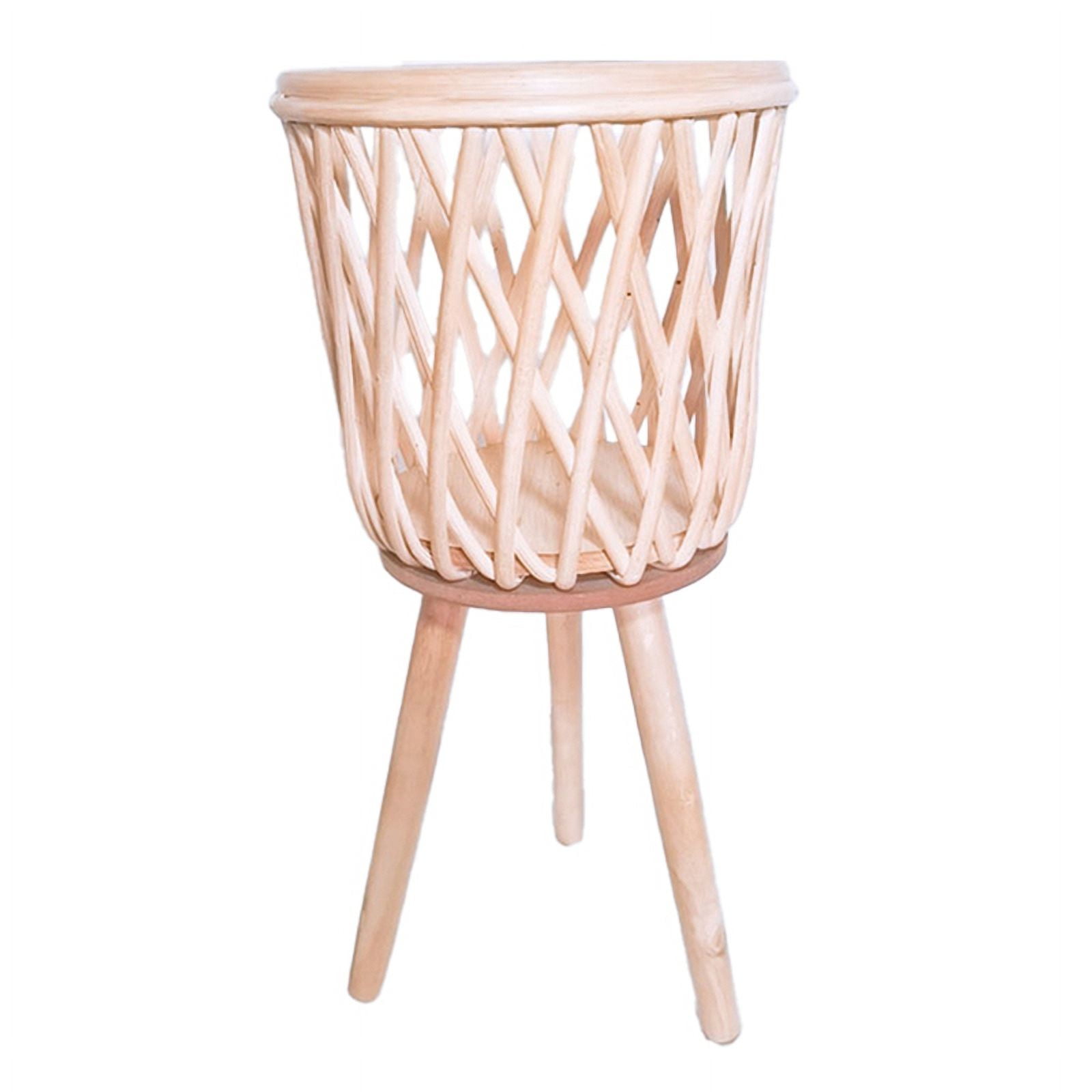 Rattan Plant Stand with Legs Woven Rattan -Planter Stand for Indoor Use ...
