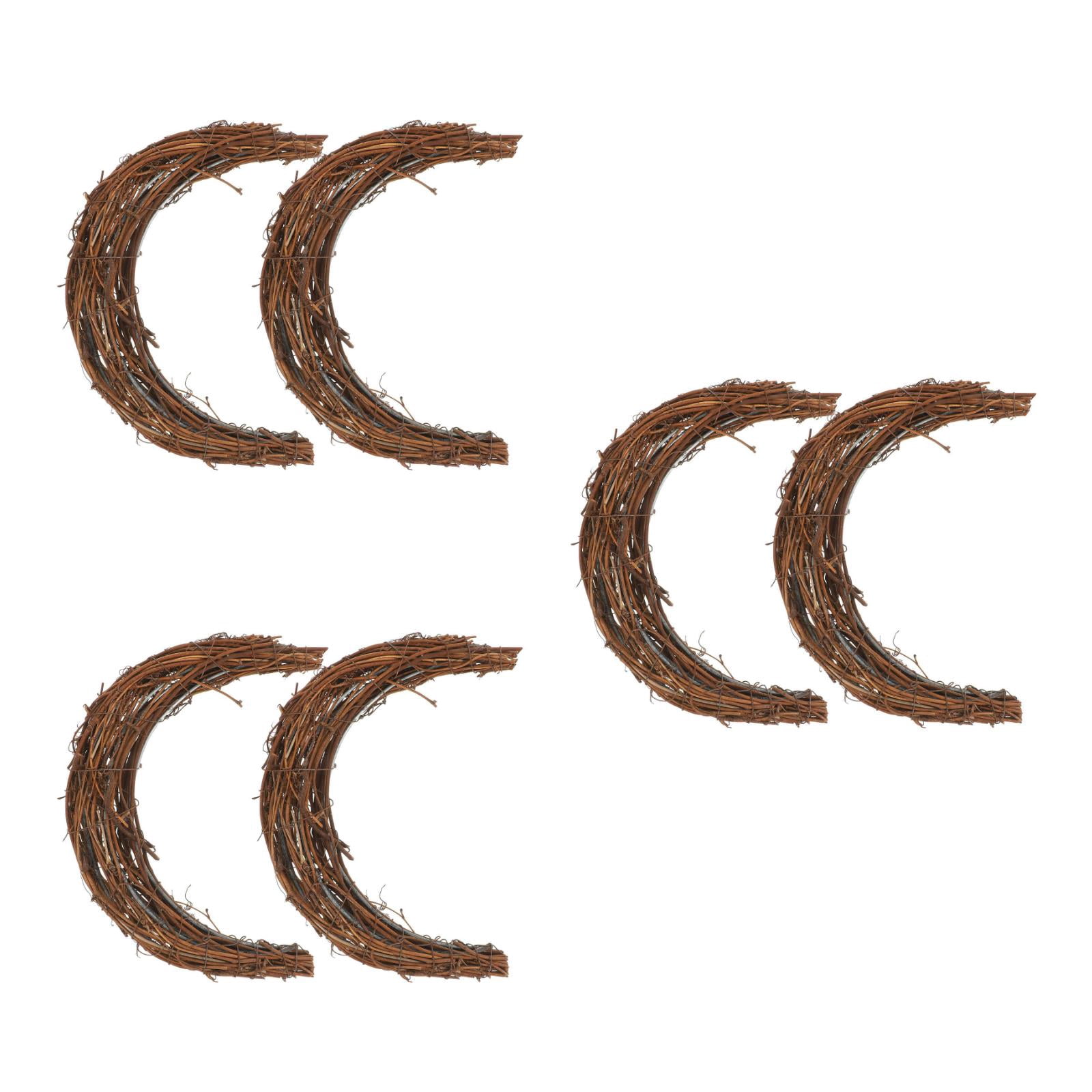 Rattan Ring,6 Pcs Moon Shape Diy Rattan Wreath Handmade Diy Rattan ...