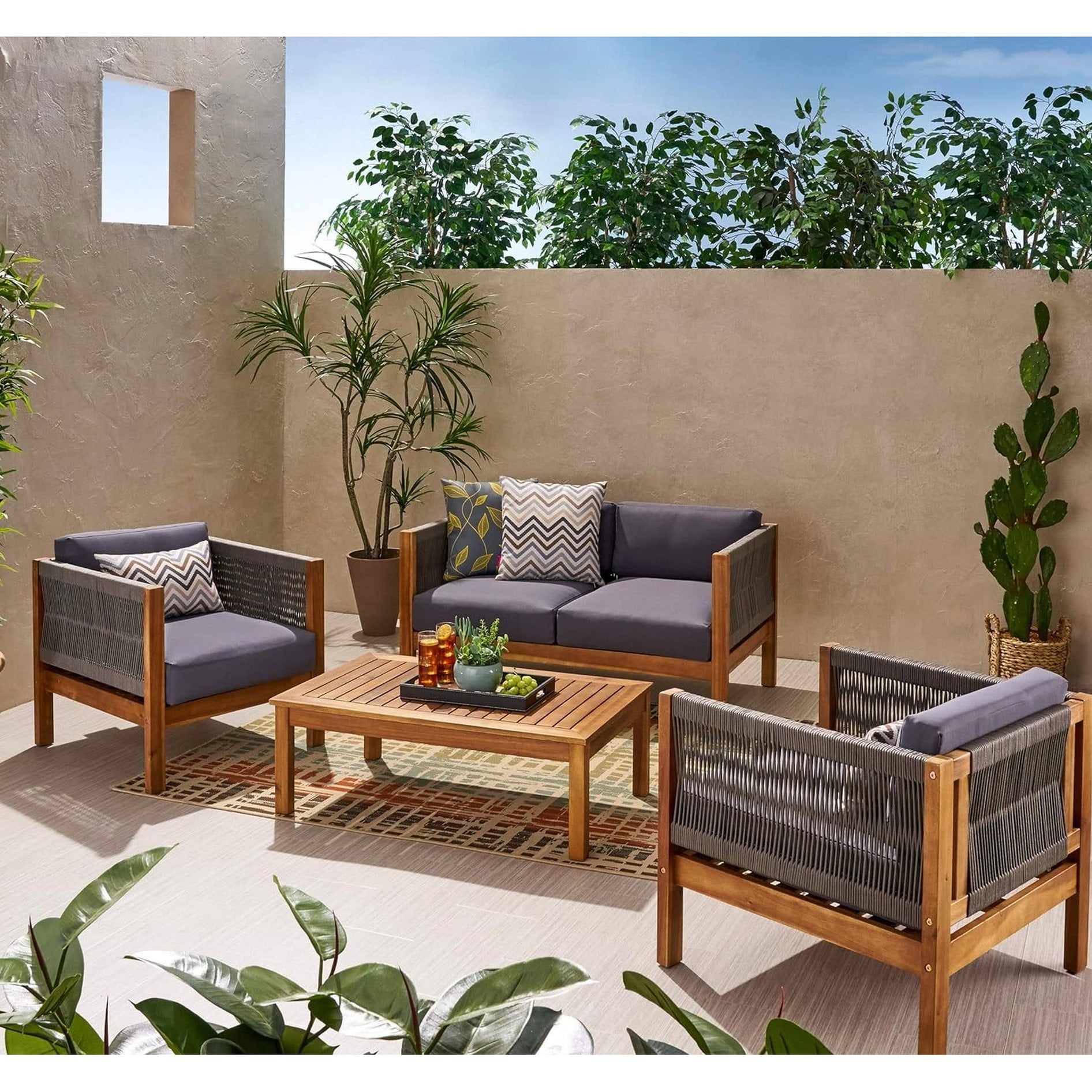 Rattan Rope Weave - Intricate Handcrafted - Poolside Area / Unique ...