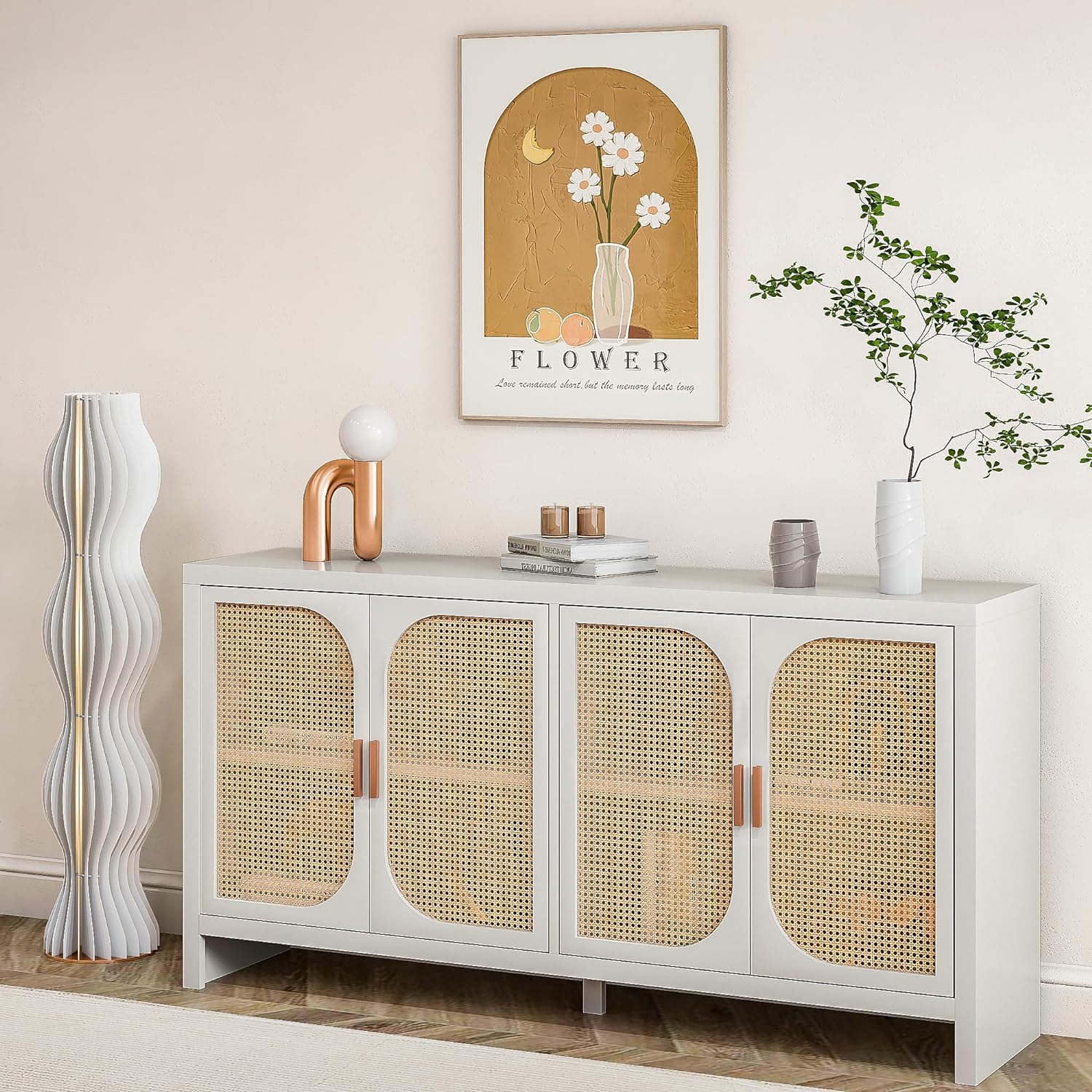PixonSign Sideboard Buffet Cabinet, Kitchen Storage Cabinet with 2 ...