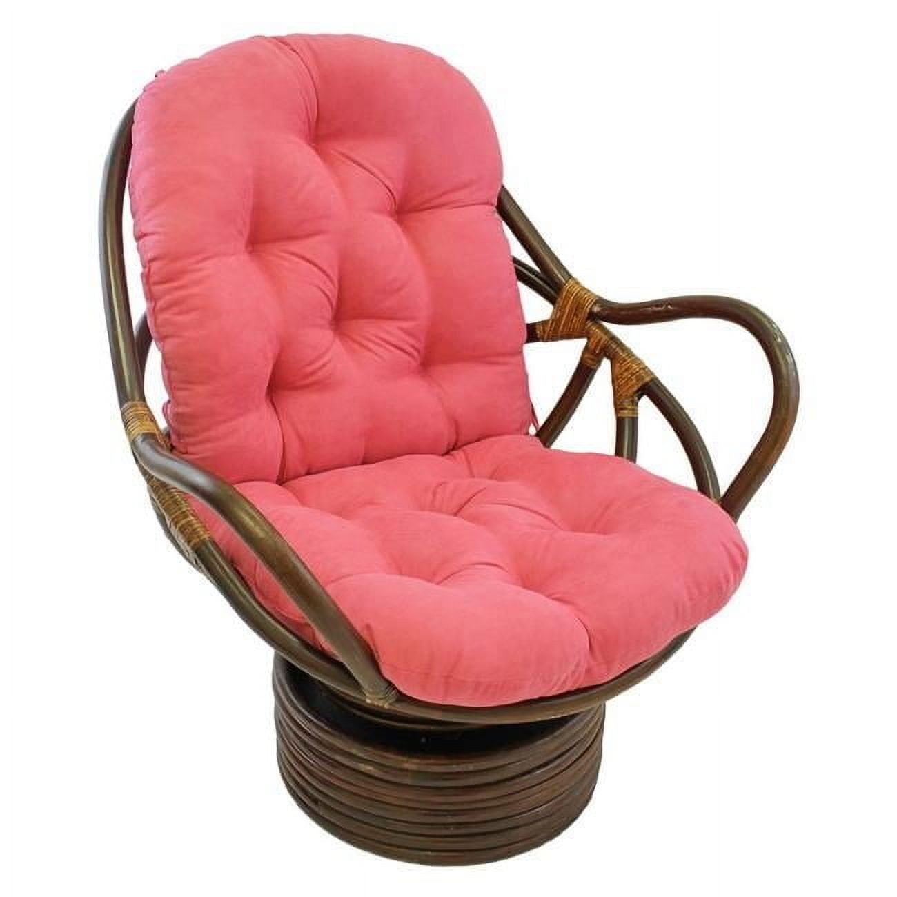 Rattan Swivel Rocker with Micro Suede Cushion, Bery Berry - Walmart.com