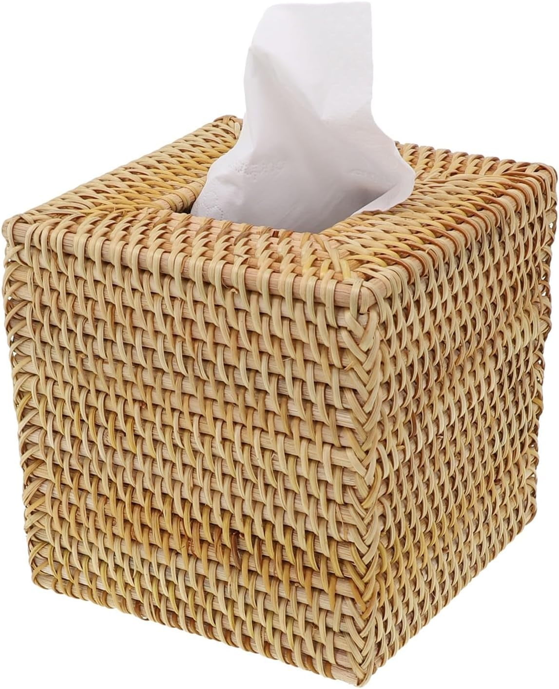 Rattan Tissue Box Cover, Tissue Box Cover Square, Handmade Wicker ...