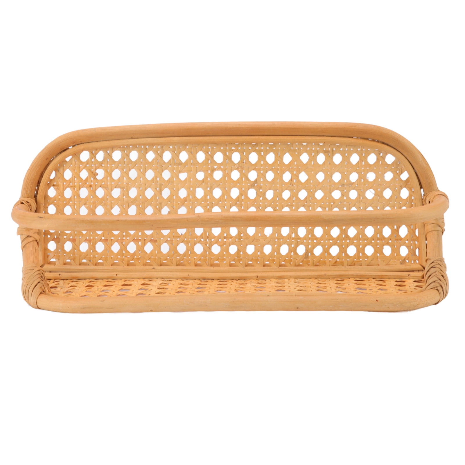 Rattan Wall Shelf Hand Crafted Durable Natural Hanging Rack Storage for ...