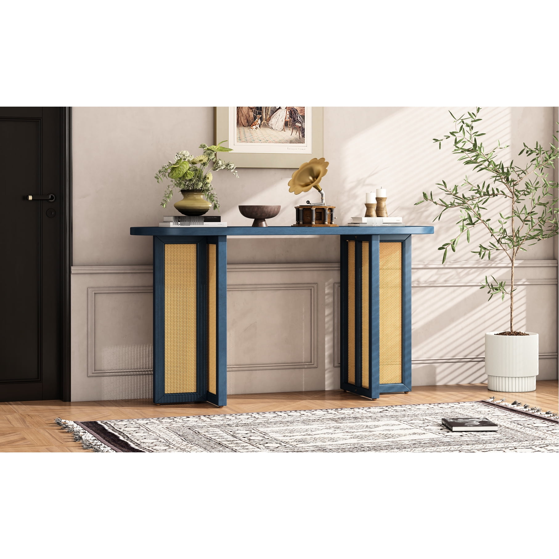Rattan Weaving Legs - Stable and Attractive Table - In Hallway or ...