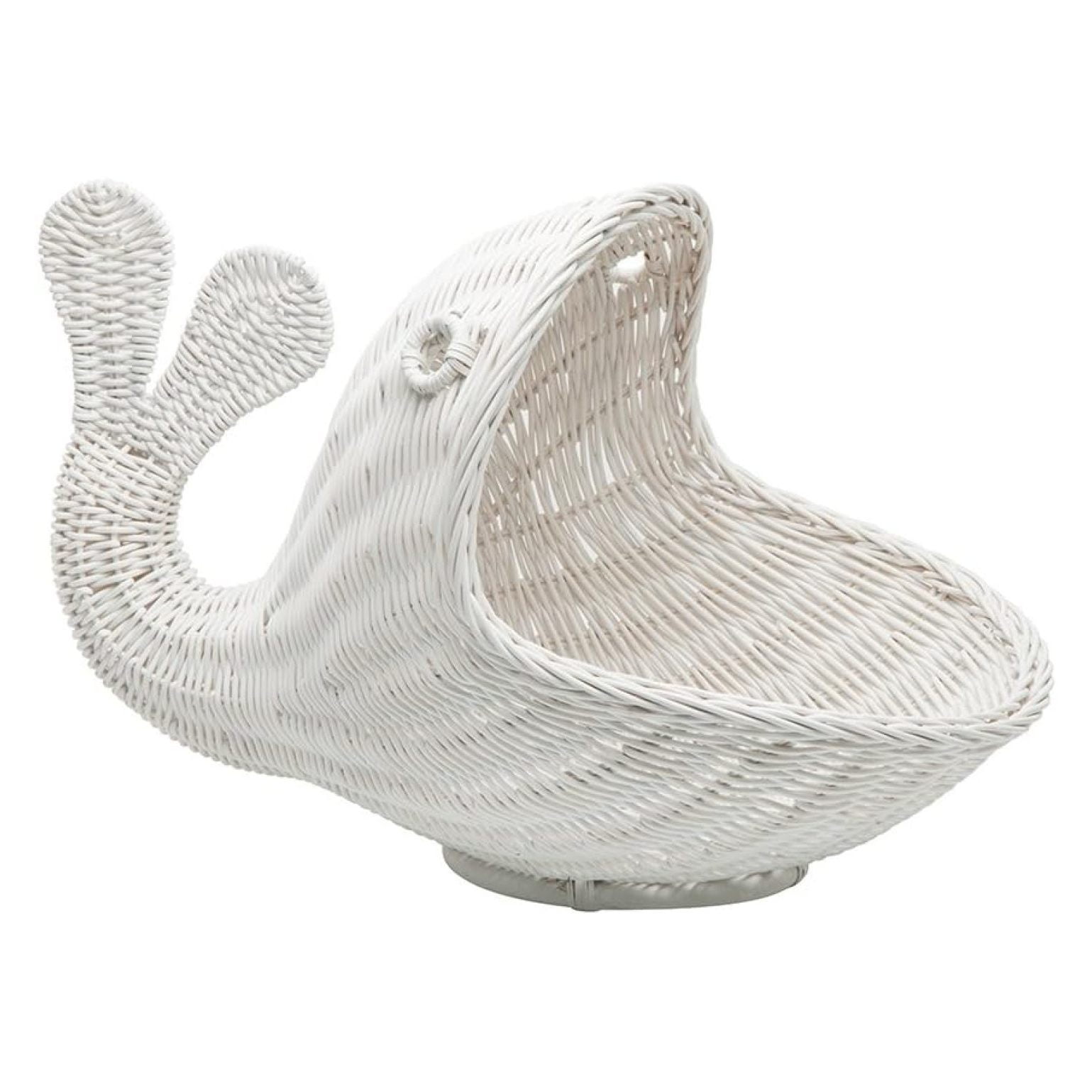 Rattan Whale Storage Basket, Wicker Storage Bin, Whale shaped, Bedroom ...