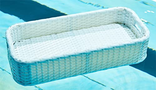 Rattan Woven Floating Serving Tray Table and Bar for Pool- Swimming ...