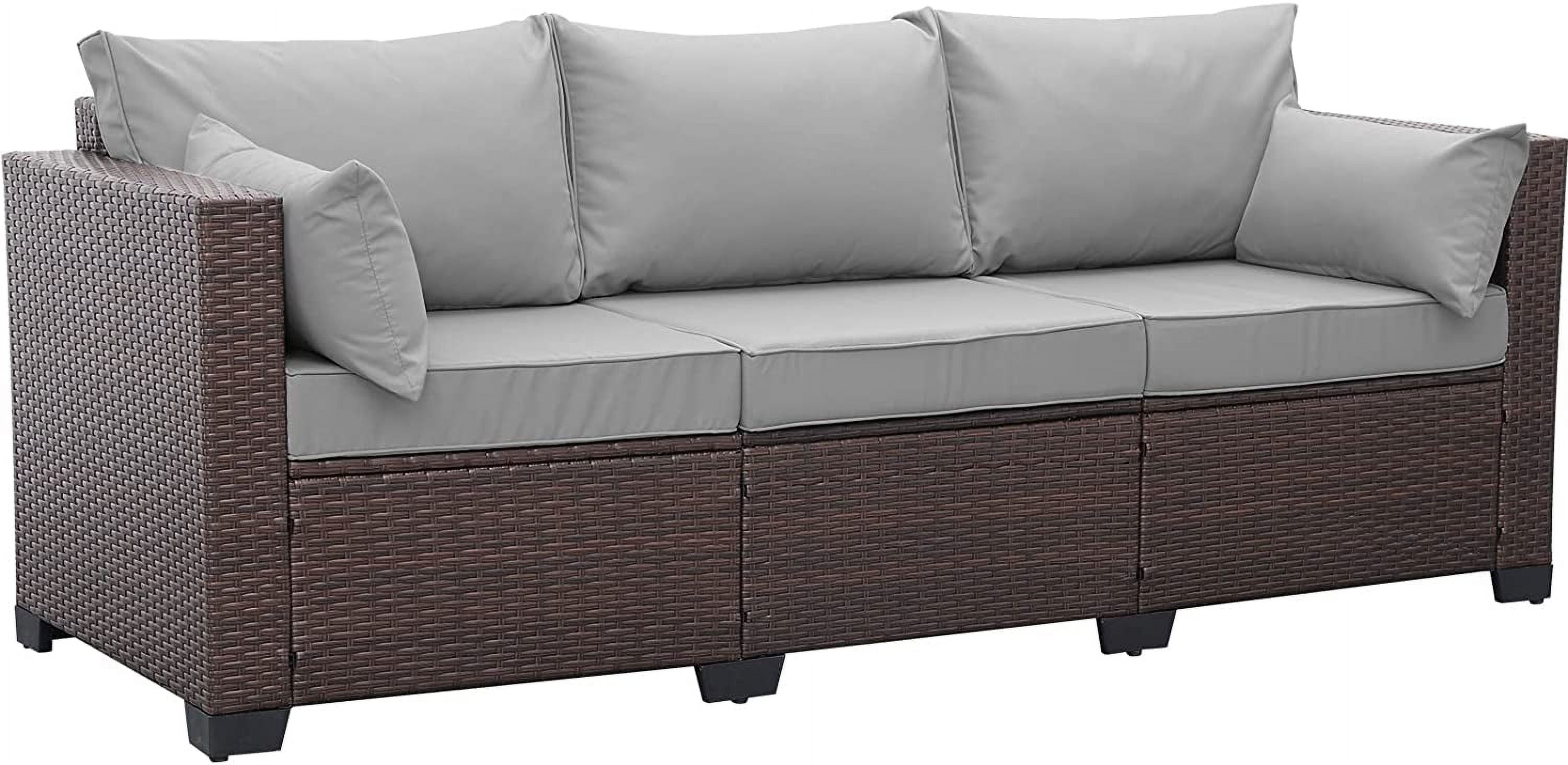 Rattaner Patio Furniture 3 Seater Sofa Outdoor Furniture Outdoor Couch ...