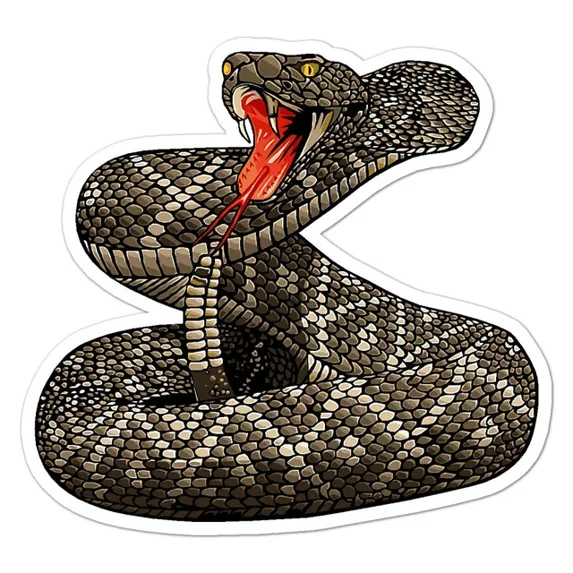 Rattle Snake Sticker Phone Decal Water Bottle Stickers Car Decals ...