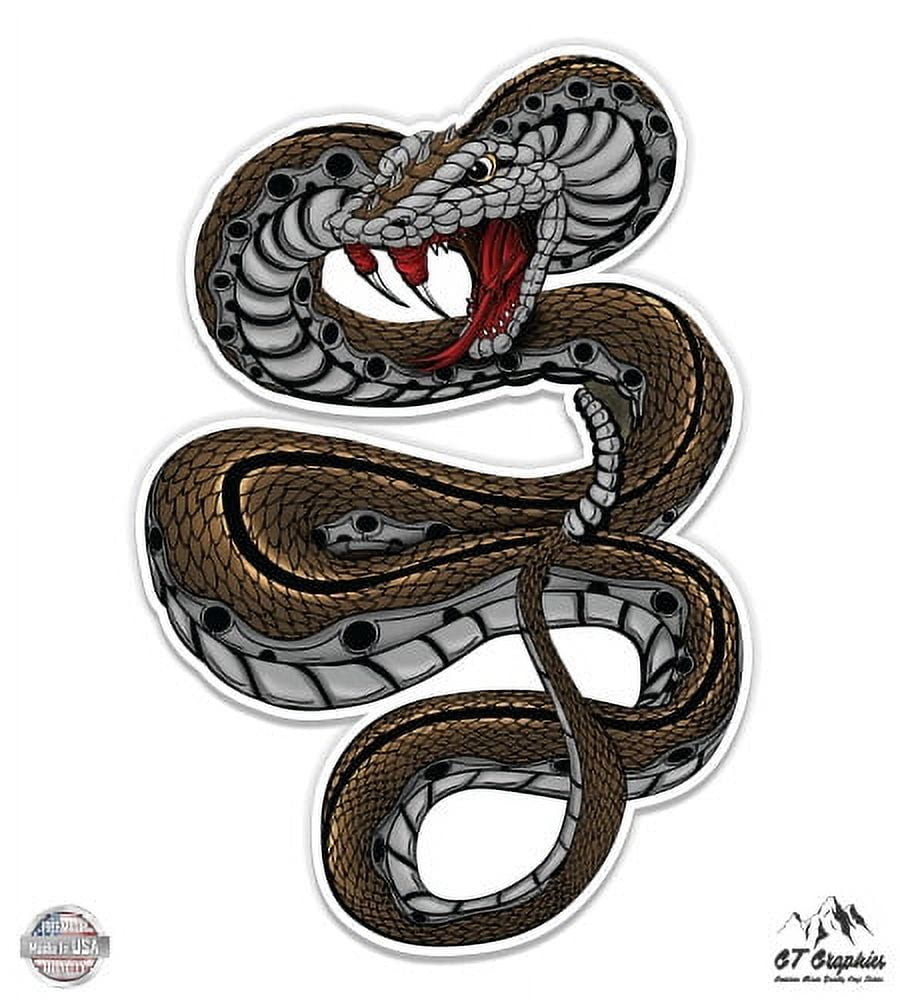 Rattlesnake - 12" Vinyl Sticker Waterproof Decal - Walmart.com