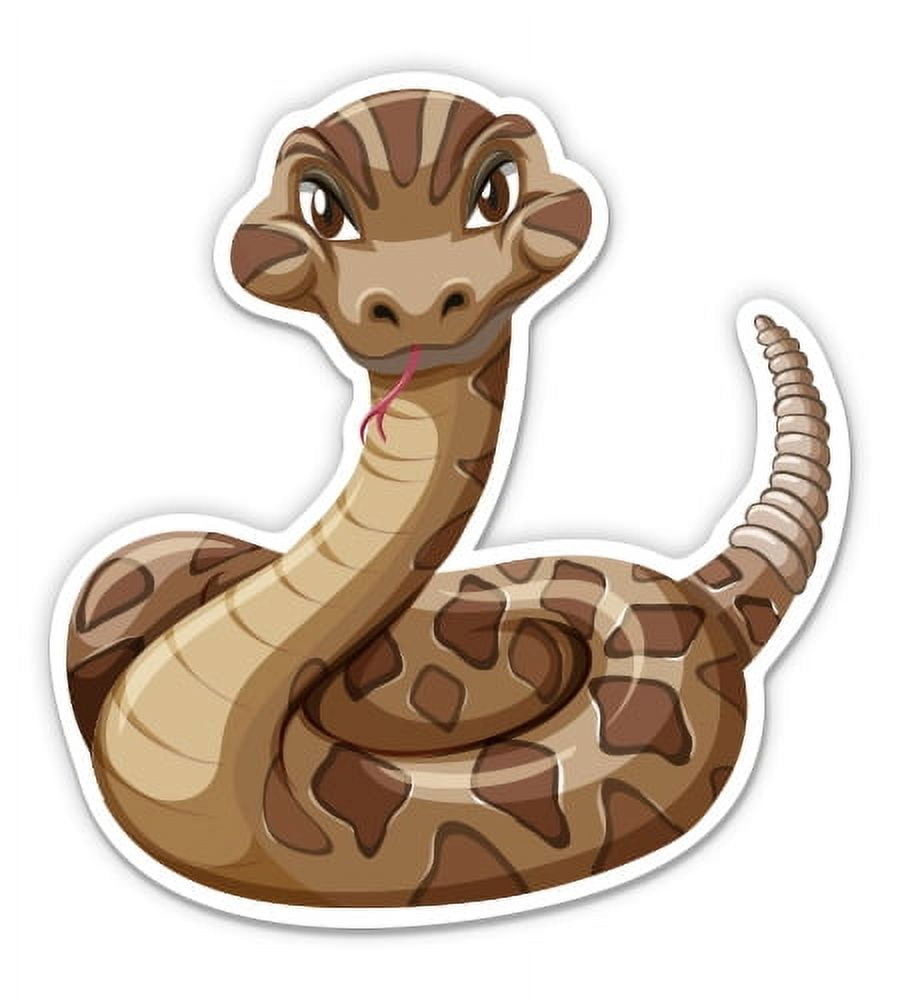 Rattlesnake - 3" Vinyl Sticker - For Car Laptop Water Bottle Phone ...