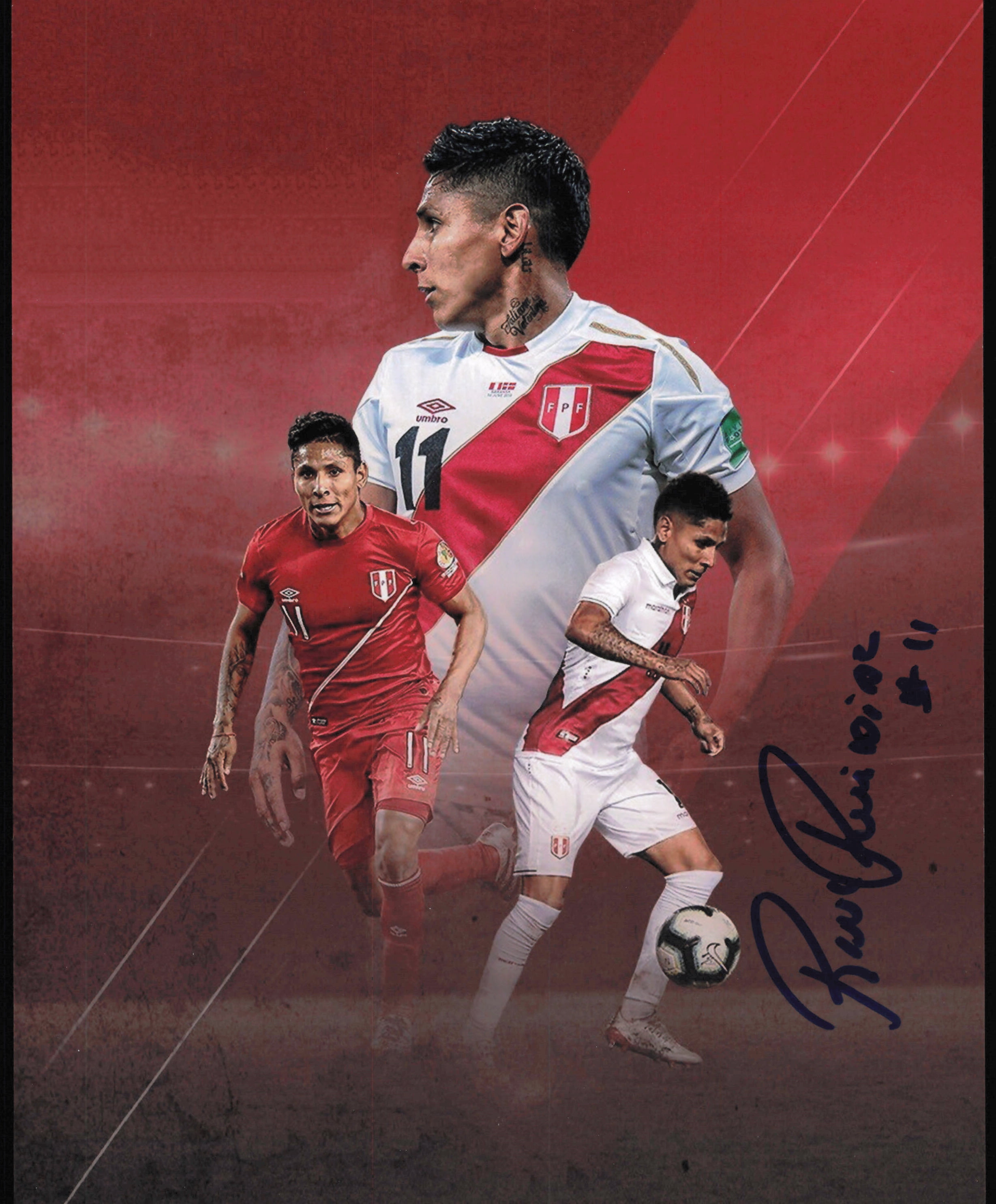 Raul Ruidiaz Autographed 8x10 Photo Peru National Football Team SKU ...