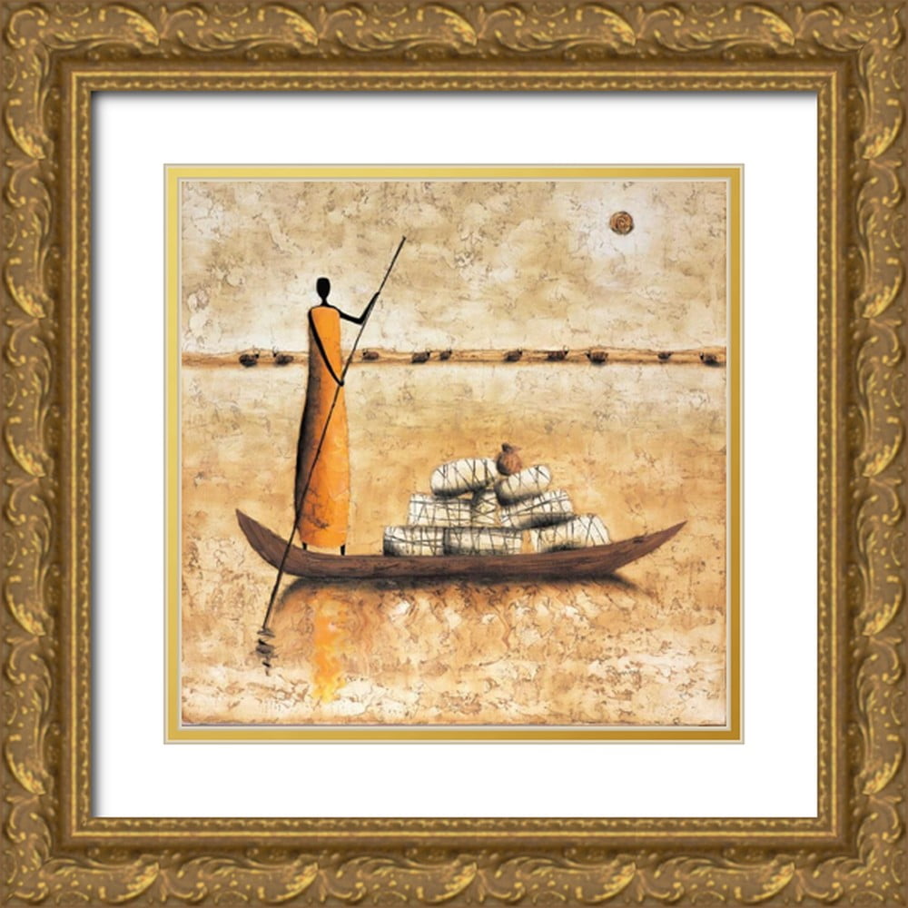 Rauscher, Michel 26x26 Gold Ornate Wood Framed with Double Matting ...