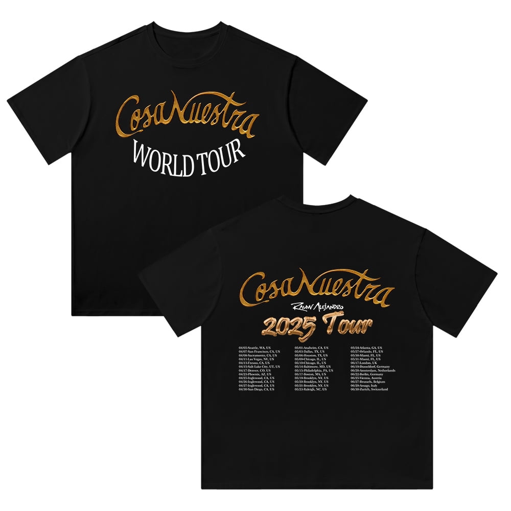 Rauw Alejandro 2025 Tour Merch T-Shirt, Unisex Short-Sleeve Cotton Tee ...
