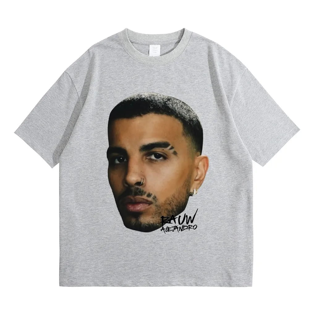 Rauw Alejandro Big Face And Signature T-shirt, Rauw Rapper Graphic Tee ...