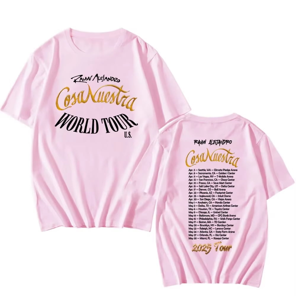 Rauw Alejandro Coca Nuestra World Tour 2025 T-Shirt Unisex Short Sleeve Round Neck Tee ...