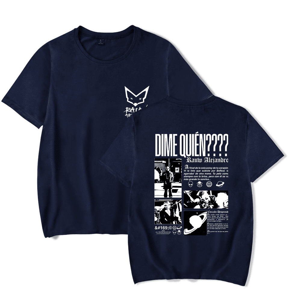 Rauw Alejandro Merch Dime Quien T-shirt Singer Short Sleeve Fashion ...