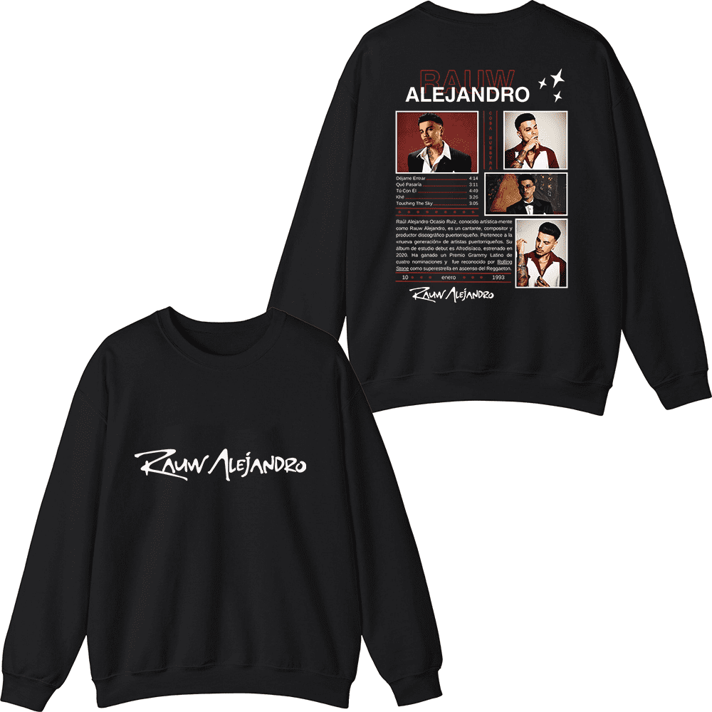 Rauw Alejandro Merch Rapper Hiphop Photos Style Crewneck Sweatshirt ...