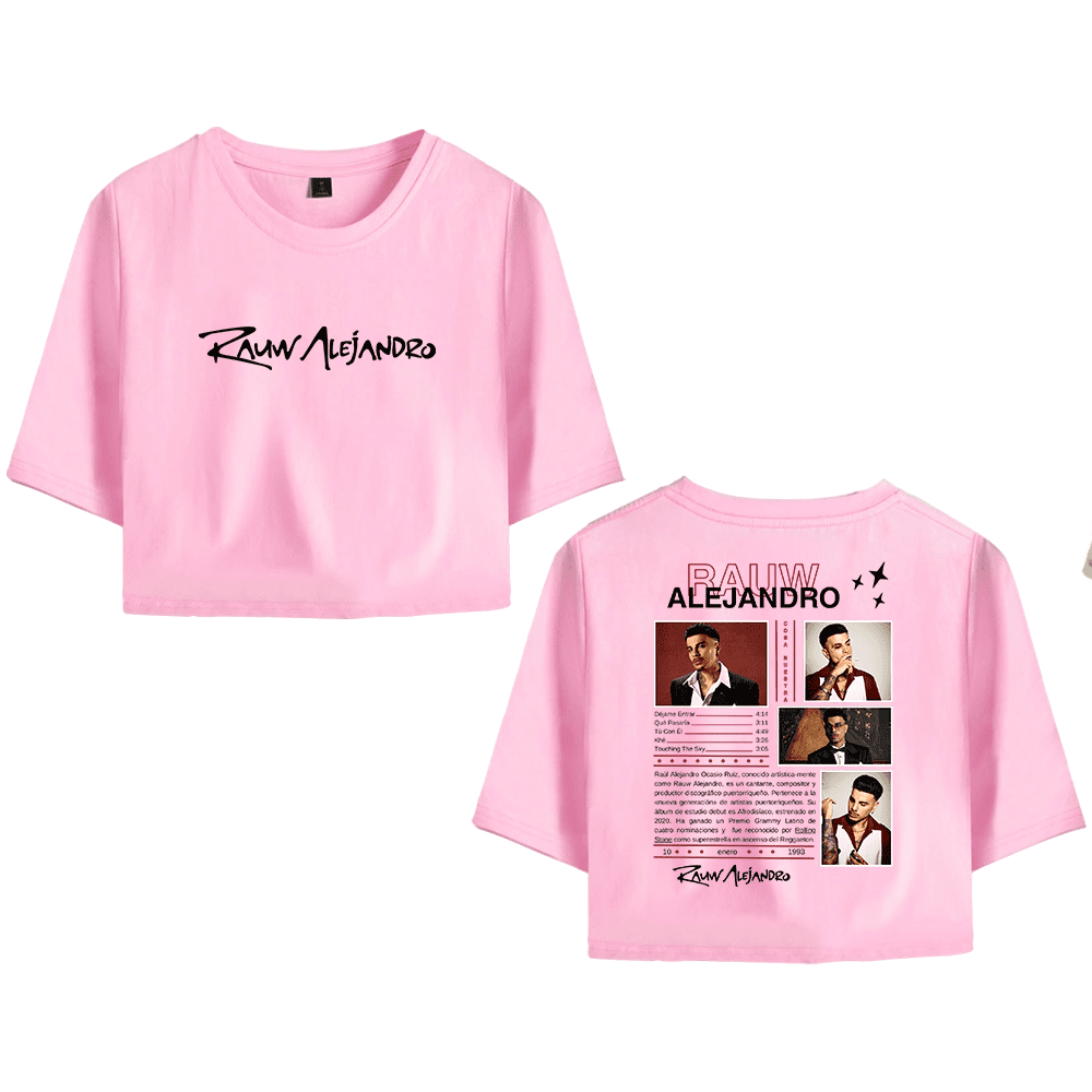 Rauw Alejandro Merch Rapper Hiphop Photos Style Crop Top Graphic T ...