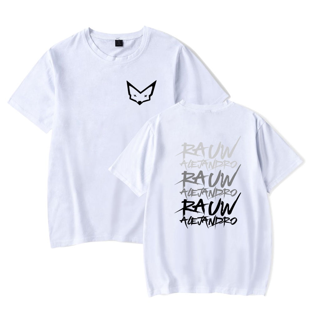 Rauw Alejandro Merch Women's Men's Retro Casual Round Neck Short Sleeve ...