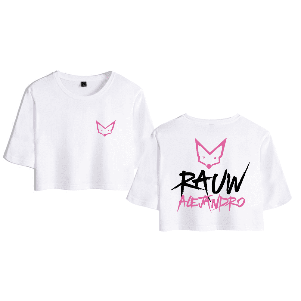 Rauw Alejandro Merch illustration Crop Top T-shirt Suits Girls Women ...