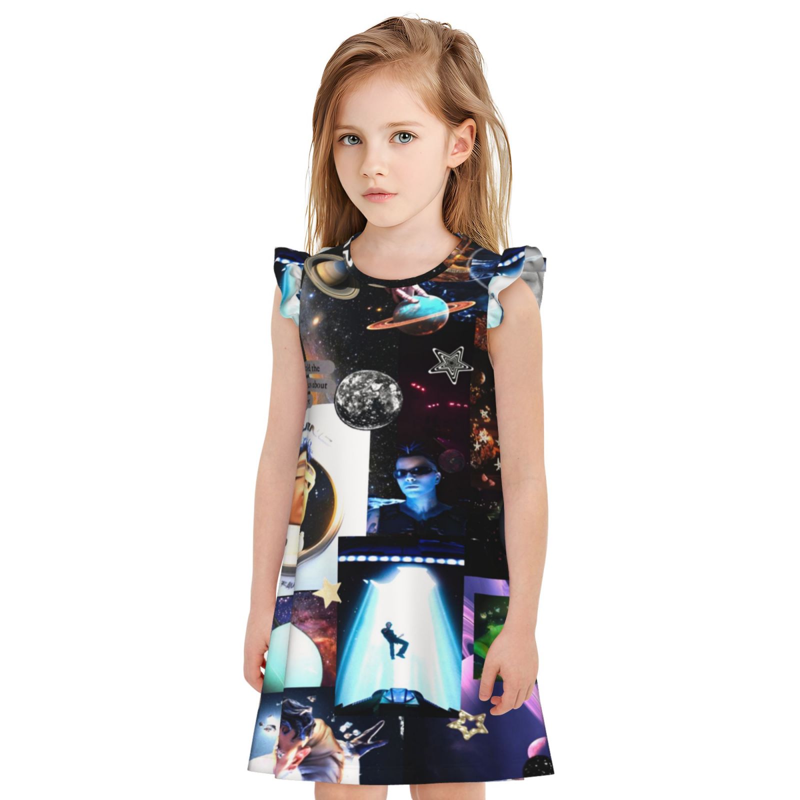Rauw Alejandro Nightgowns Pajamas Dress 3D Printed Flutter Sleeve ...