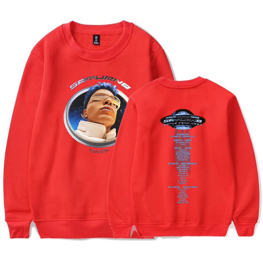 Rauw Alejandro SATURNO Tour Sweatshirt Hip Hop Crewneck Fashion Clothes ...