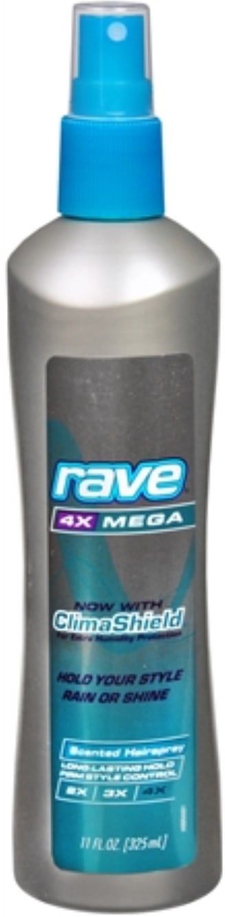 Rave 4X Mega Hairspray Non-Aerosol, Scented 11 oz (Pack of 2) - Walmart.com