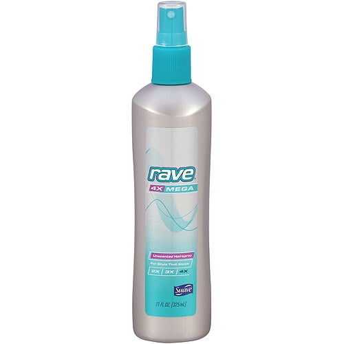 Rave 4X Mega Unscented Hairspray, 11 oz - Walmart.com