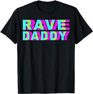 Rave Daddy EDM Music Festival Father Optical Illusion Trippy T-Shirt ...