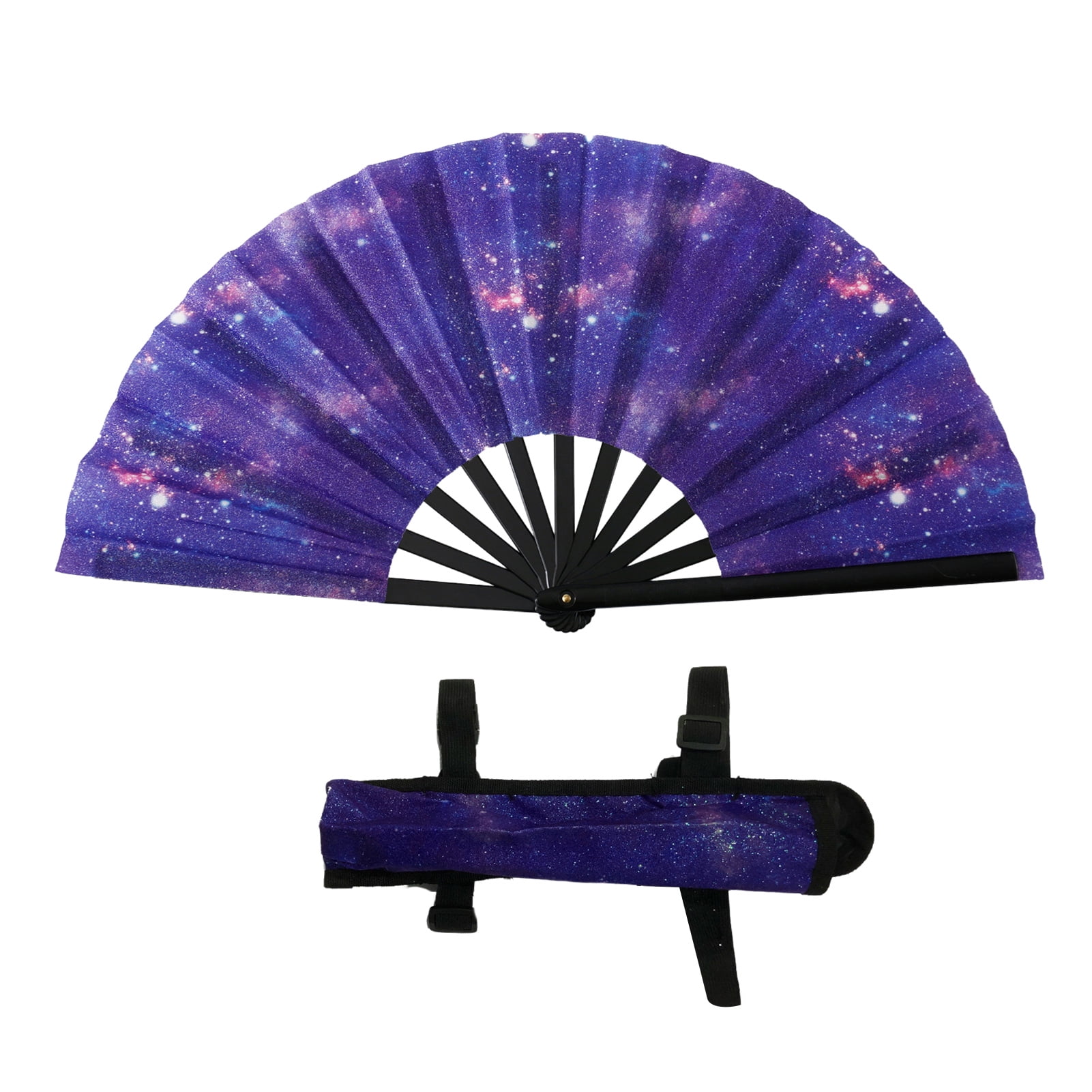 Rave Folding Hand Fan Glitter Holographic Handheld Fan Rave Party ...