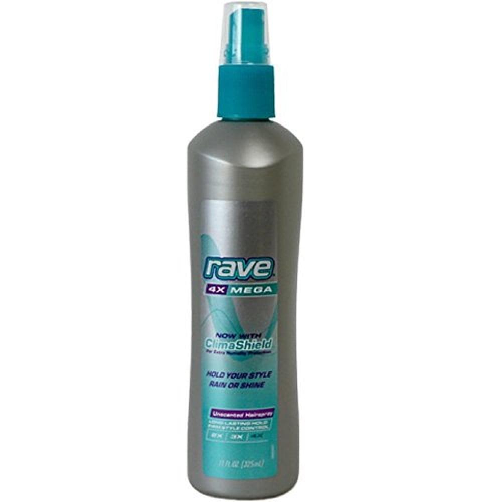 Rave Hairspray, 4X Mega, Unscented - 11 Fl Oz (Pack of 6) - Walmart.com
