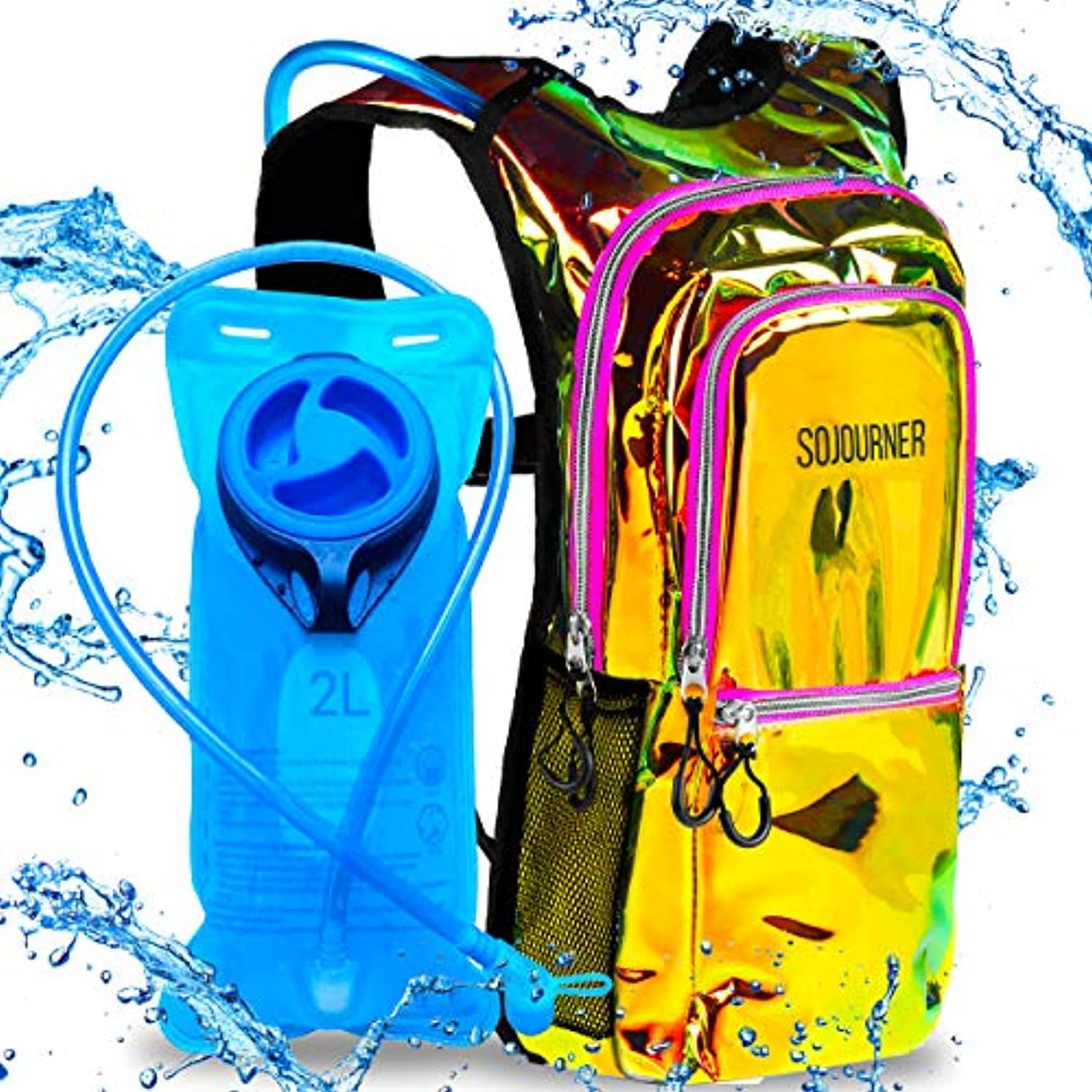 Rave Hydration Pack Backpack - 2L Water Bladder Included for Festivals ...