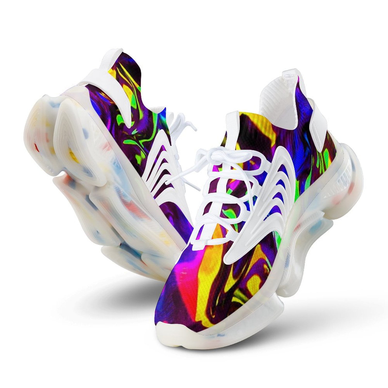 Rave Rainbow of Glow Stick Fire Walking Shoes for Men Woman Lightweight ...