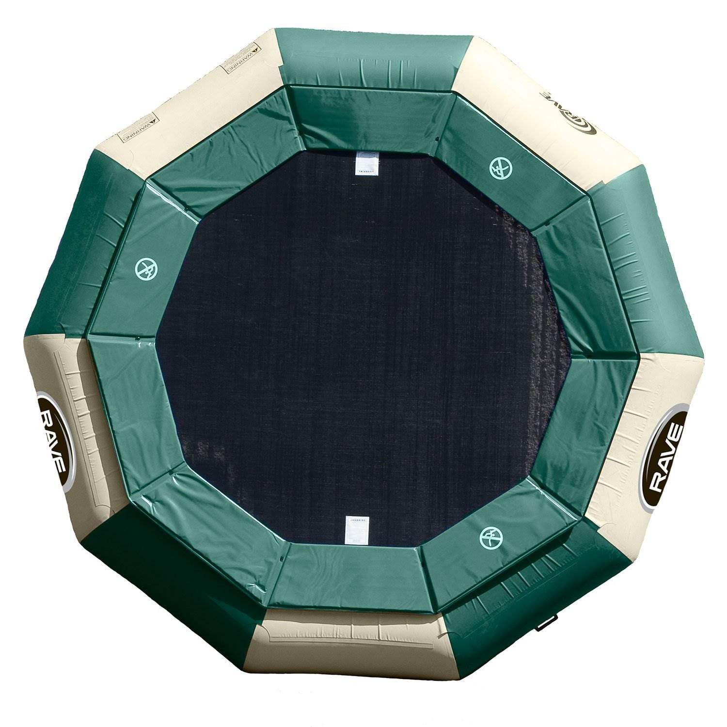 Rave Sport Aqua Jump Eclipse 120 Water Trampoline with Ladder, Green ...