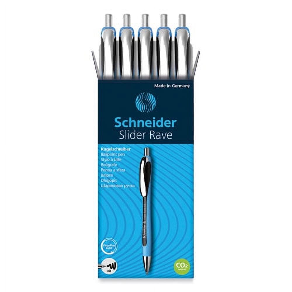 Rave Xb Ballpoint Pen, Retractable, Extra-Bold 1.4 Mm, Black Ink, Blue ...