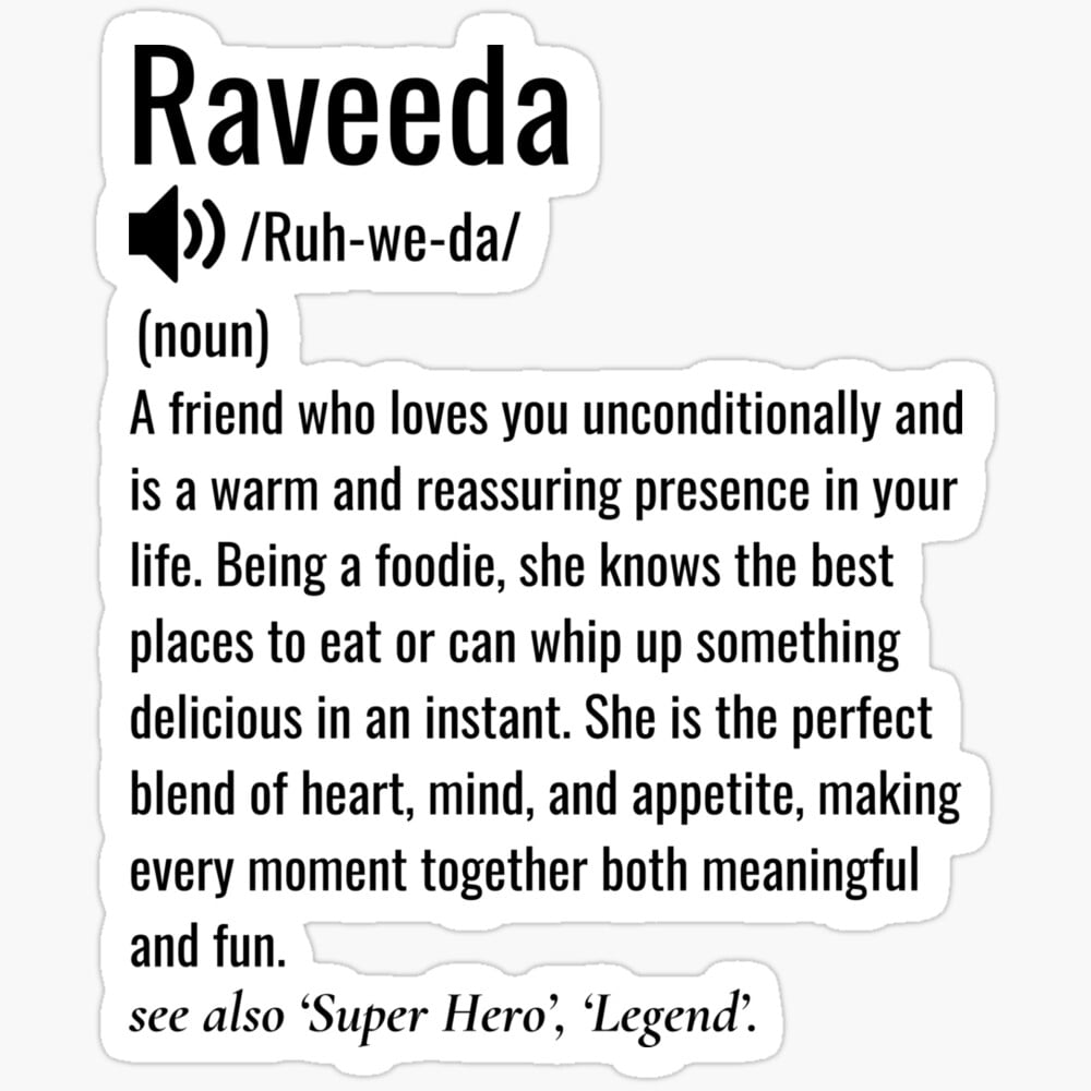 Raveeda Definition Sticker Phone Decal Water Bottle Stickers Car Decals ...