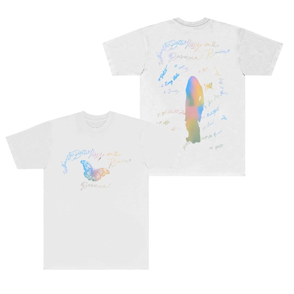 Raveena Tracklist T-shirts Where the Butterflies Go in the Rain Album ...