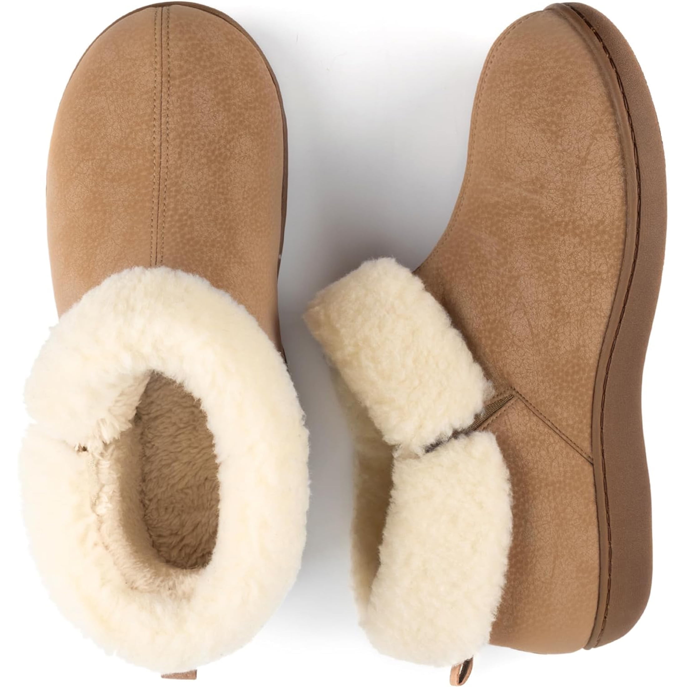 RockDove Women's Faux Leather Ankle Slipper Boot with Sherpa Interior ...