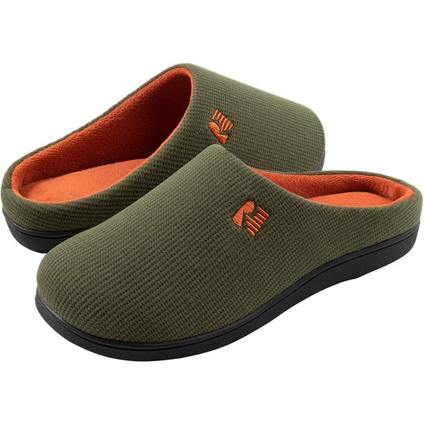 RockDove Men's Two-Tone Memory Foam Slipper, Indoor/Outdoor, Machine ...