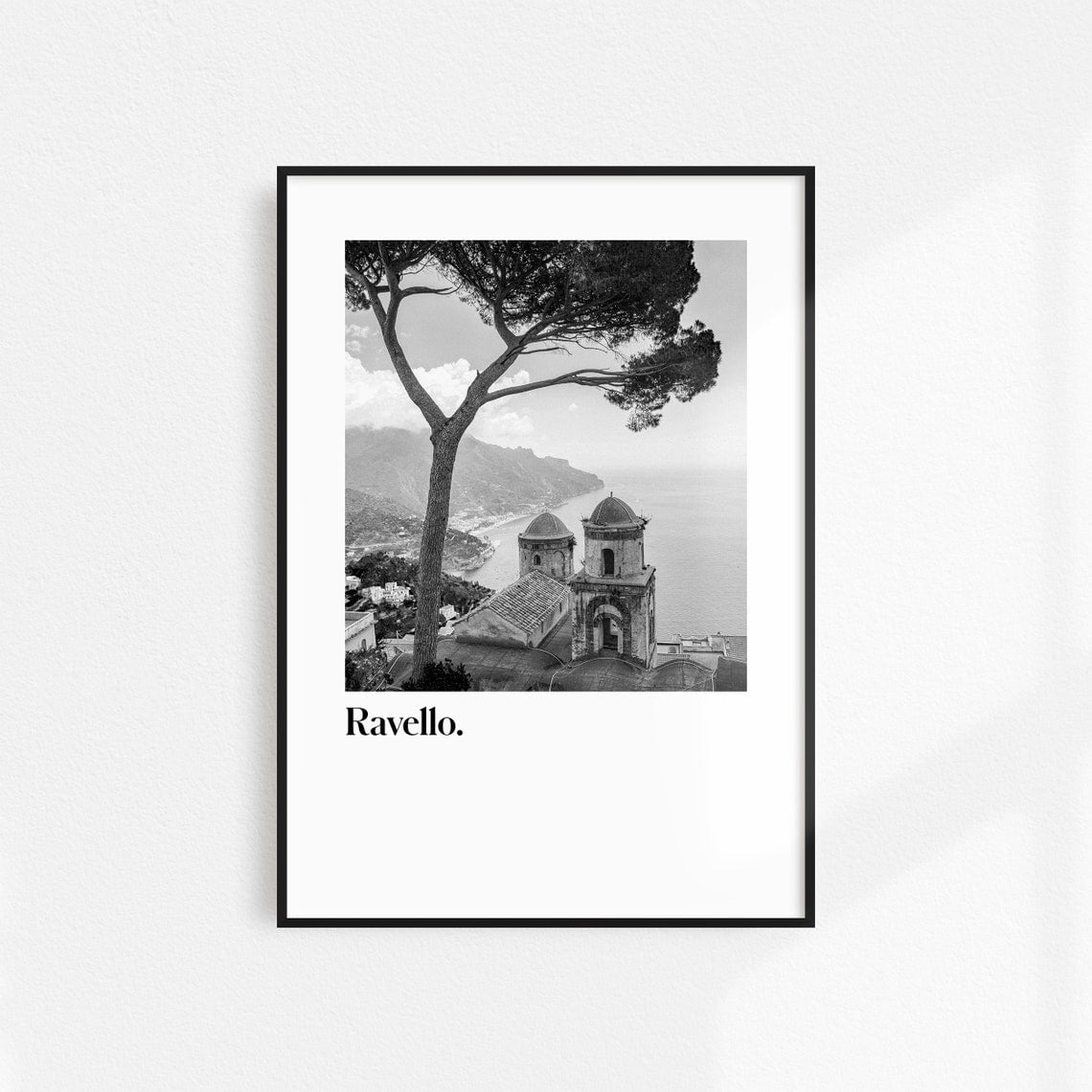 Ravello Poster Black & White Amalfi Coast Travel Art Amalfi Coast Print ...