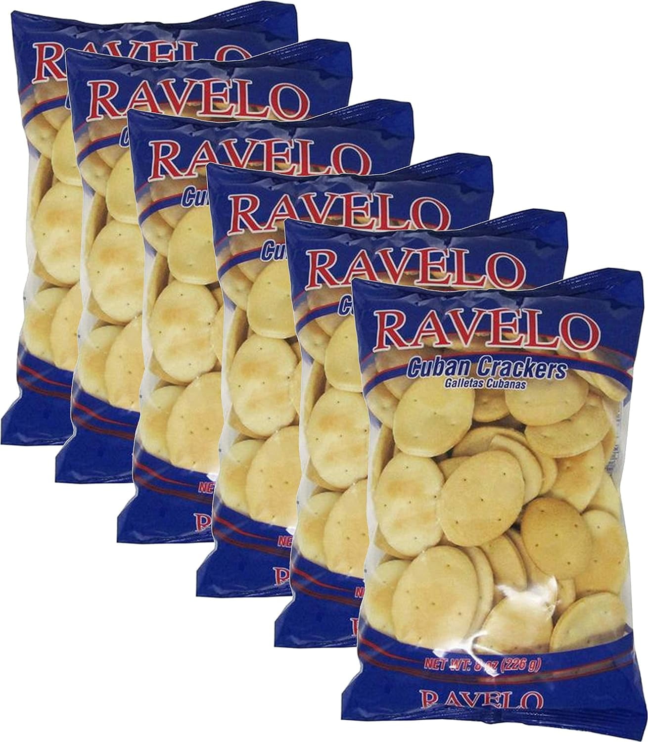 Ravelo Galletas Cubanas, Cuban Crackers, 8 oz Pack of 6, Traditional ...
