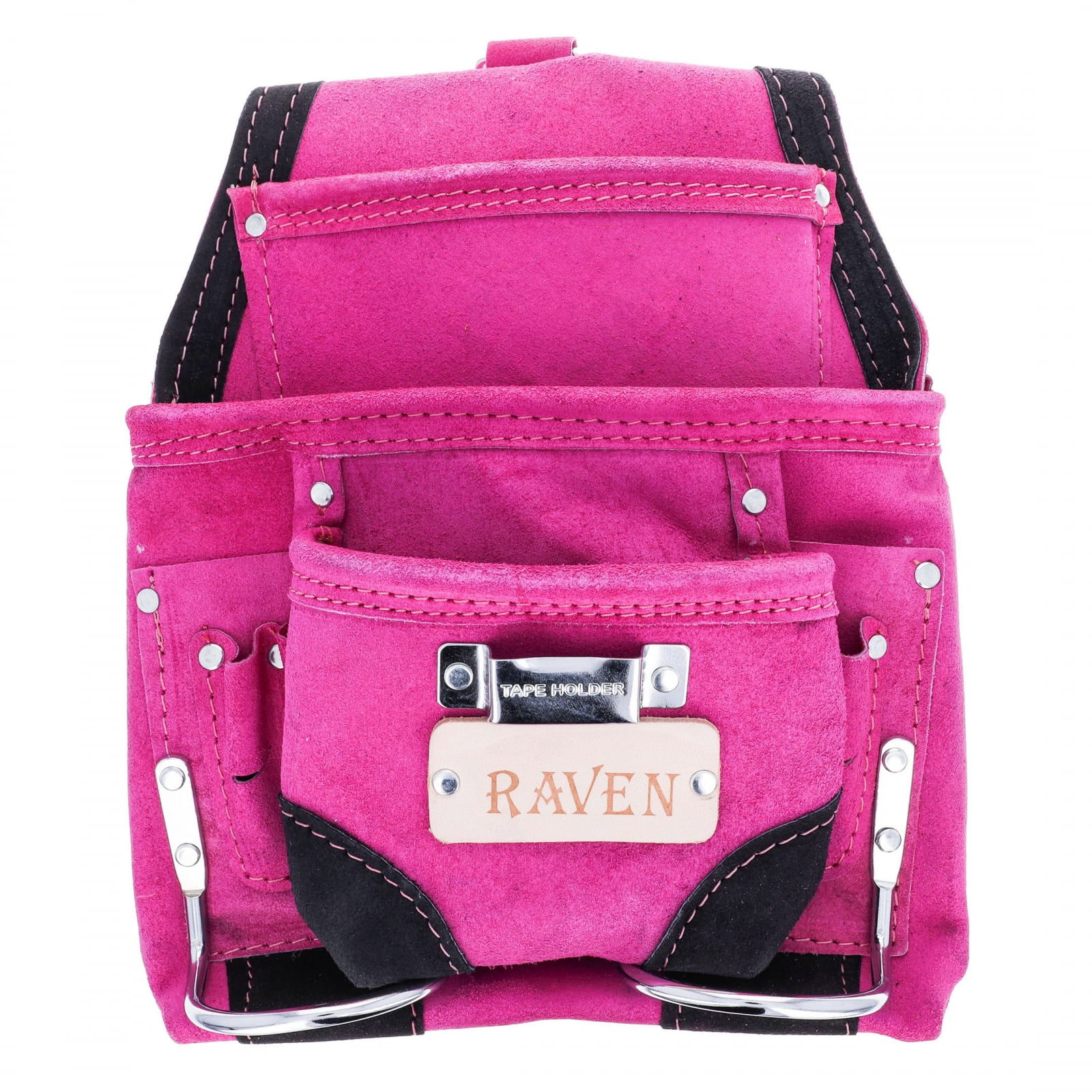 Raven 10 Pocket Pink Tool Belt Pouch Constructed of Heavy Duty Suede ...